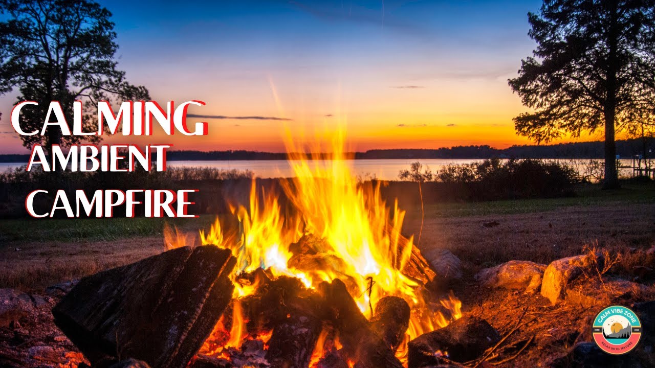 Cozy Campfire Ambience | 2 Hours of Wood Burning, Cracking Campfire ...