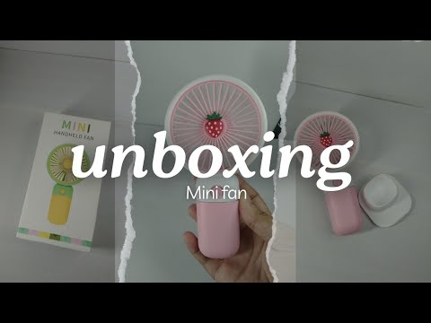 unboxing mini fan | qr package 𐙚˙ ˖°📷 ༘ ⋆｡ ˚#minifan #unboxingvideo # ...