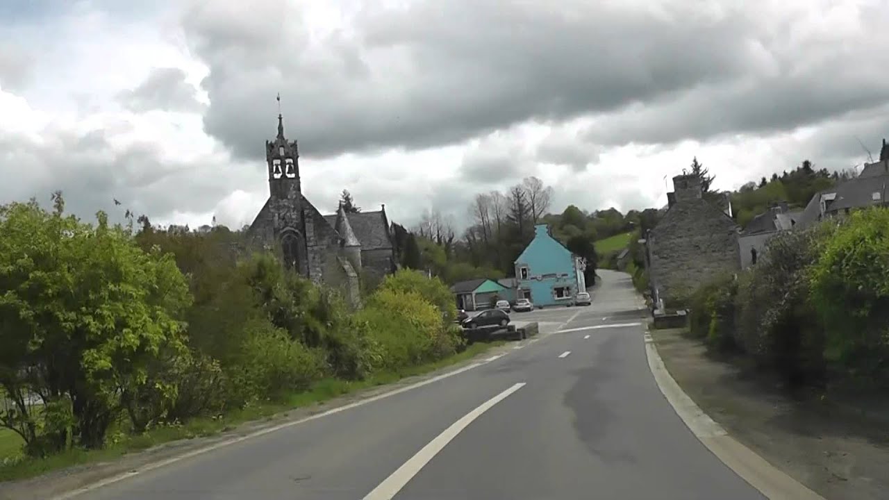 Driving Along Rue Albert Harnay & Hent ar C'hoat, Saint Servais ...