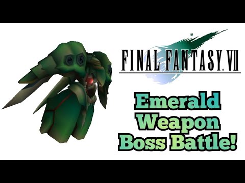 Final Fantasy 7 - Emerald Weapon Boss Fight - YouTube