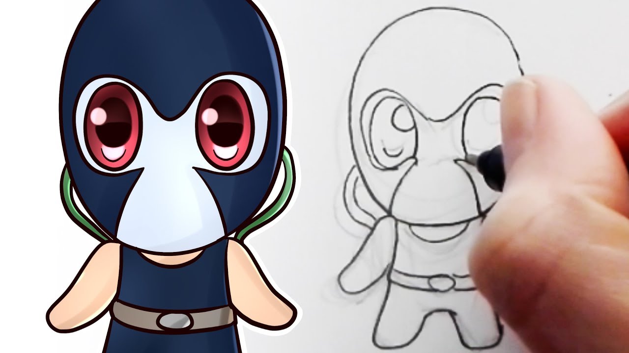 Cómo dibujar a Bane Chibi (Batman) - YouTube