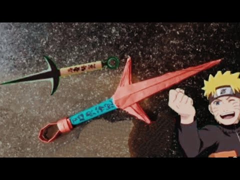 how to make minato's flying thunder god kunai with paper - YouTube