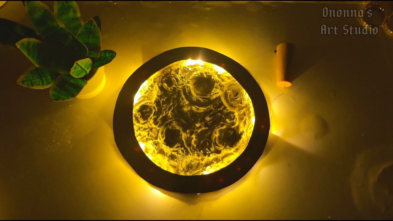 Making your own moon is very easy with cement | Moon Lamp Diy | Night ...
