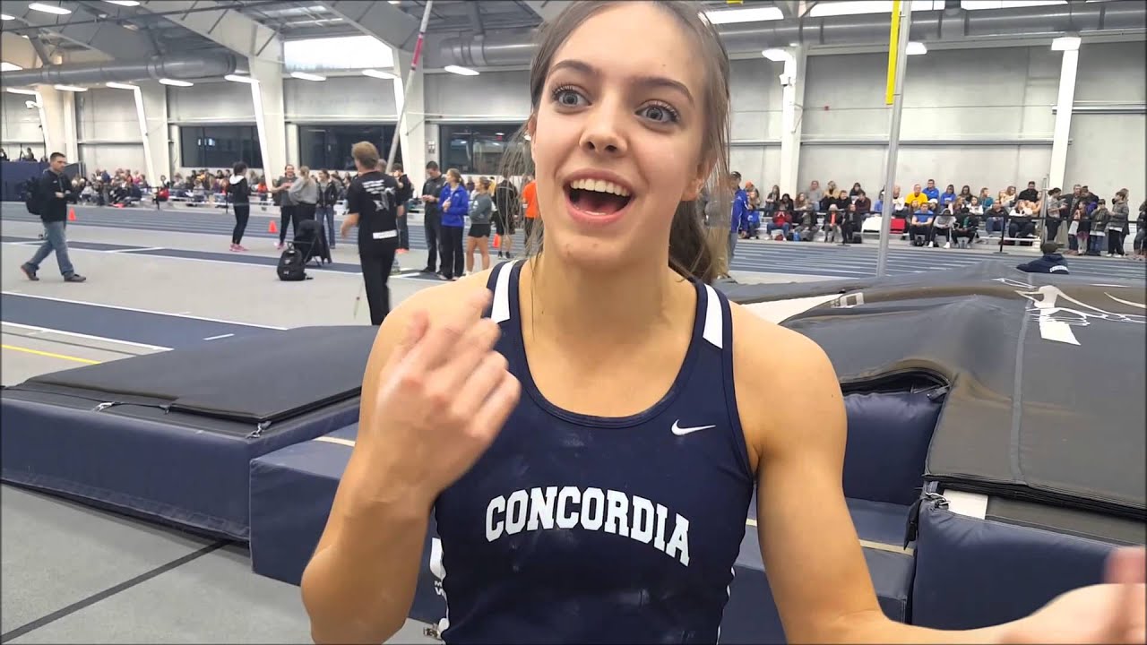 McKenzie Gravo discusses winning the pole vault (Feb. 12) - YouTube