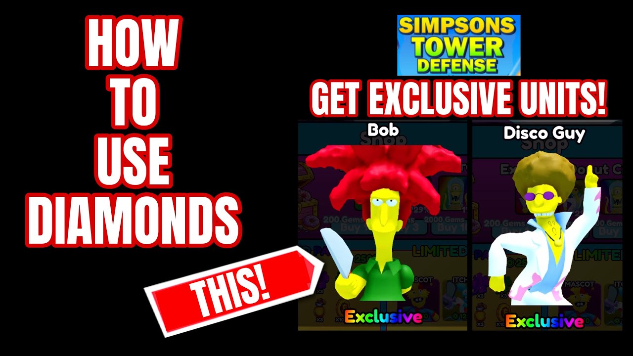 HOW TO USE DIAMONDS IN SIMPSONS TOWER DEFENSE + HOW TO GET EXCLUSIVE ...