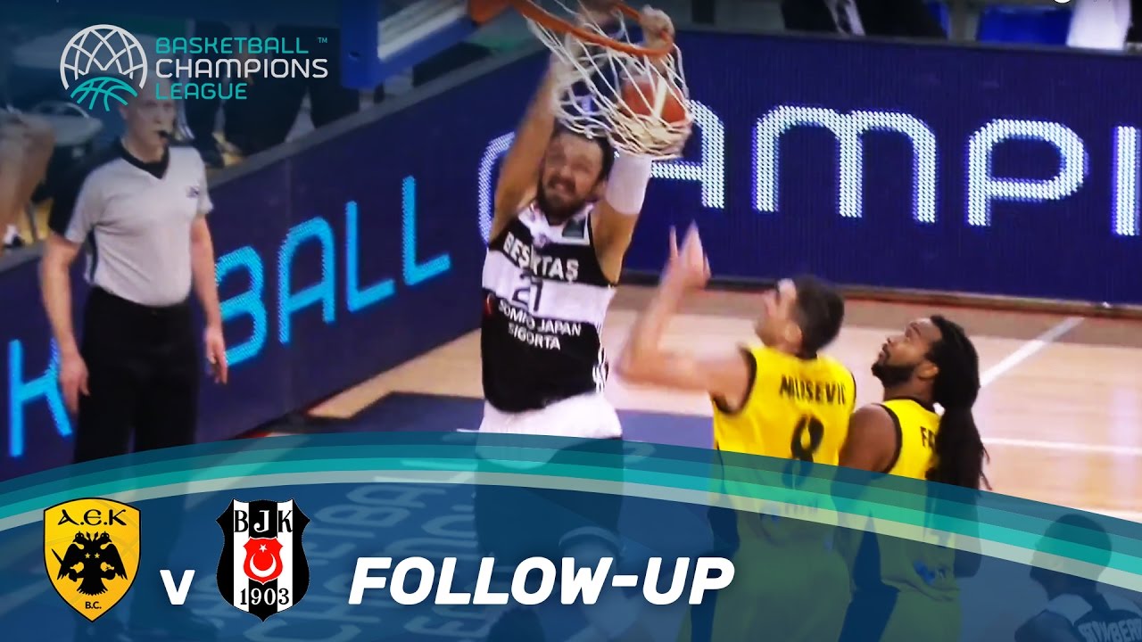 Sanli with the follow-up dunk against AEK - YouTube