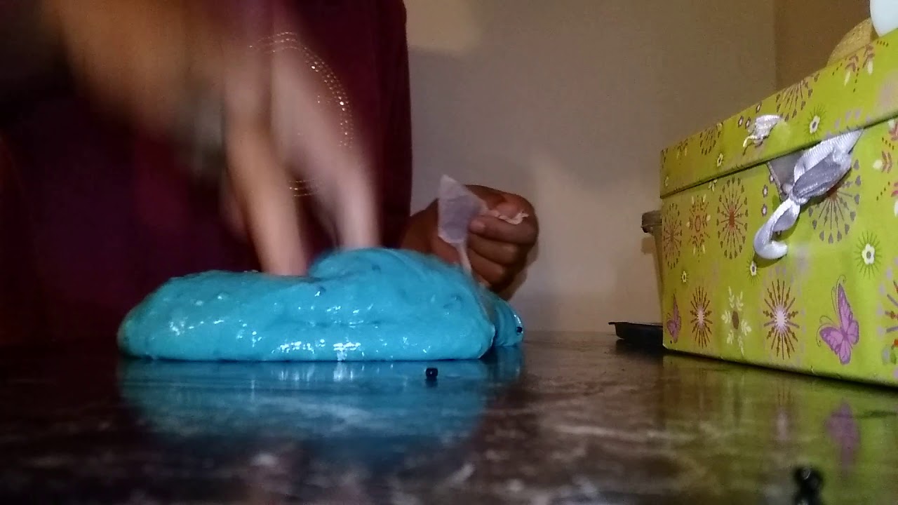 What happens when u put toilet paper in slime - YouTube