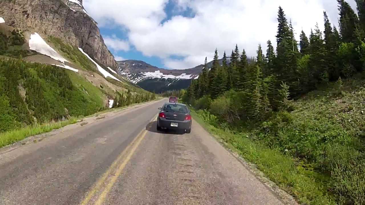 Going-to-the-Sun Road: Heading Up to Logan Pass (Helmet Cam) - YouTube