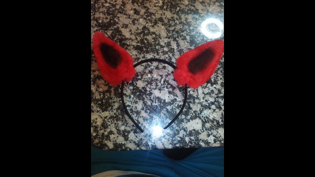 Tutorial como hacer las orejas de foxy - YouTube