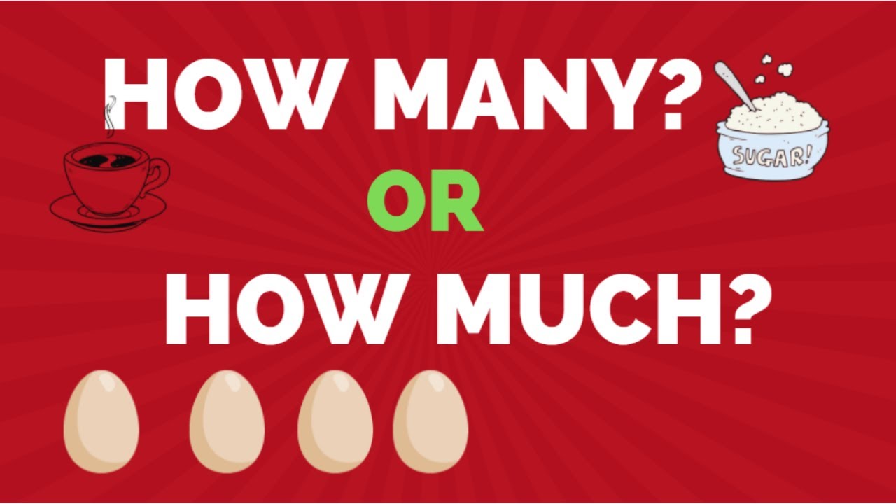 HOW MANY OR HOW MUCH CONTABLES Y NO CONTABLES. - YouTube