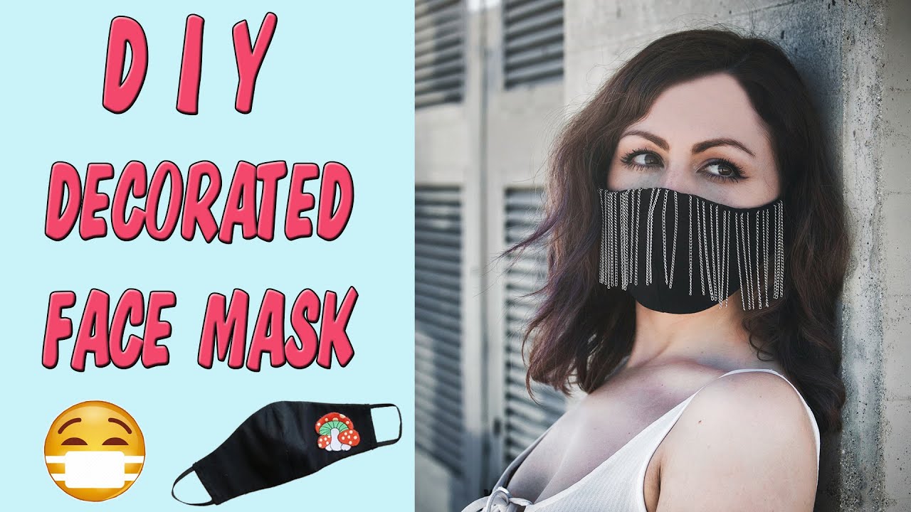 DIY Decorated Face Mask - YouTube