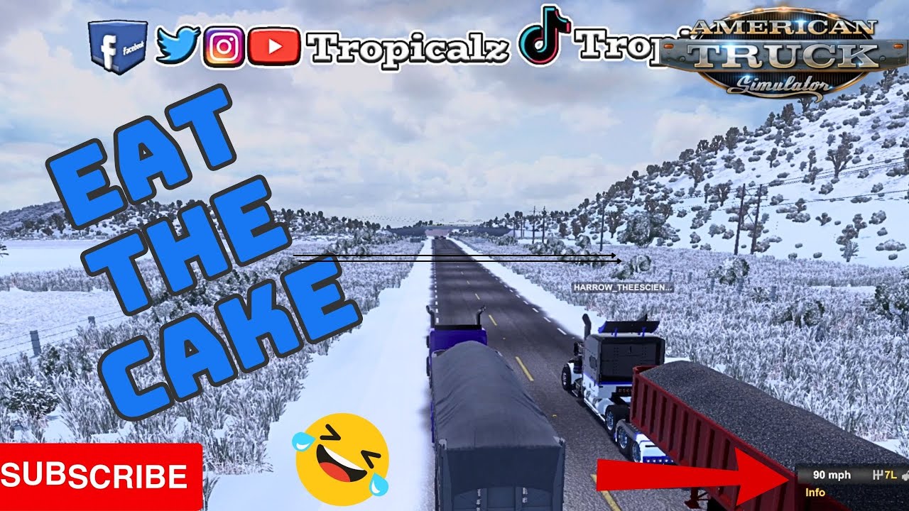 ATS - I WILL SMOKE HIM - TRUCK SIMULATOR 1.50 - EAT THE CAKE!!! ATS ...