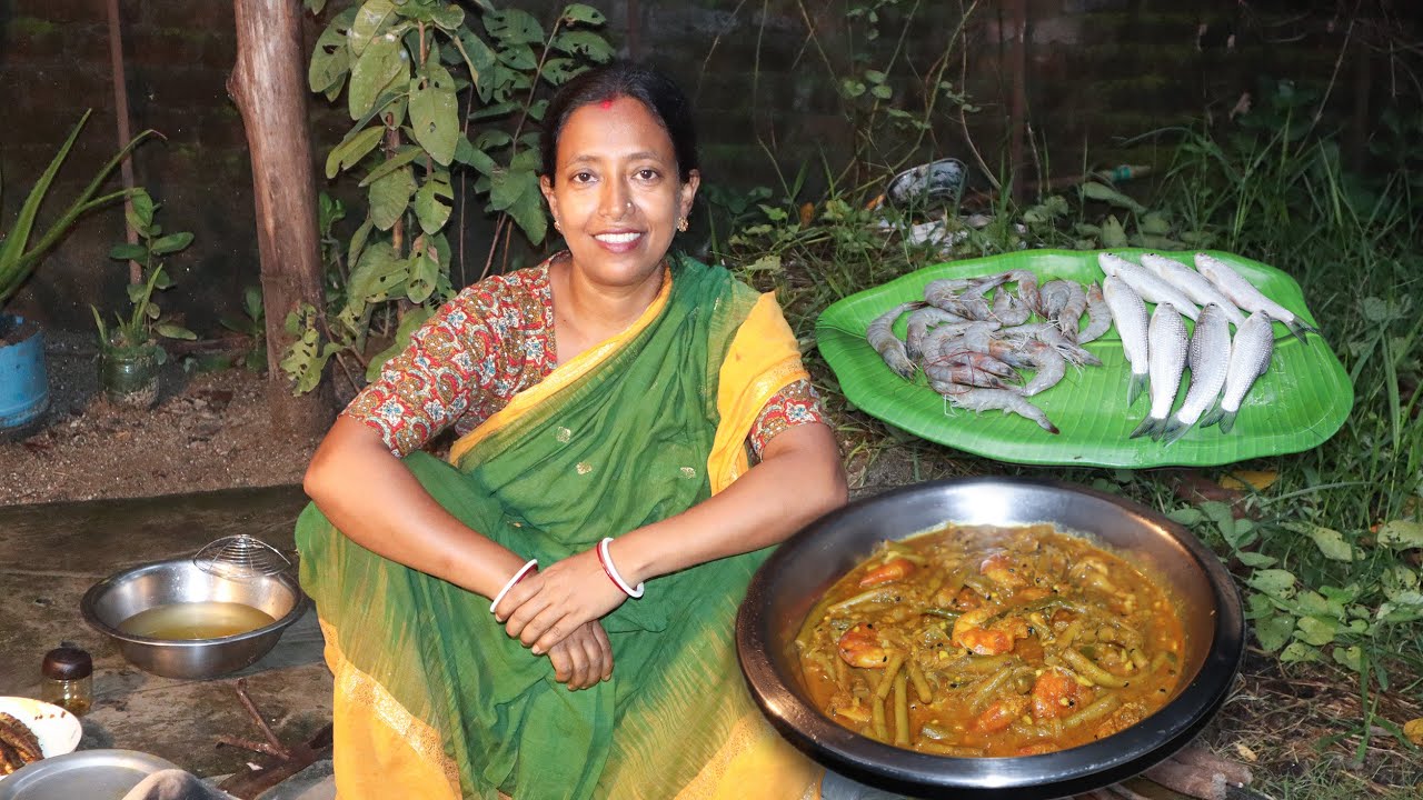 চিংড়ি দিয়ে কচুলতি রাঁধলাম আর সাথে অন্যরকমভাবে বাটা মাছ ভাজা | Loti ...