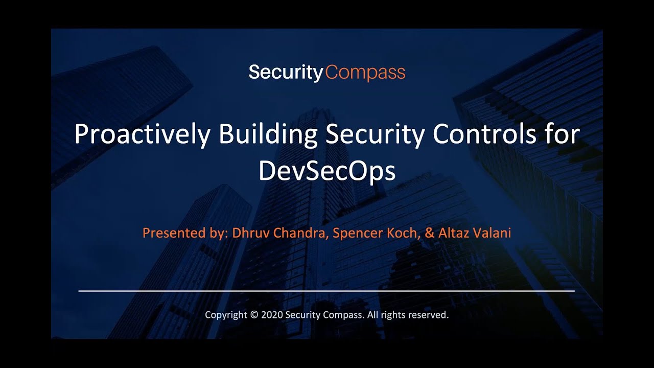 Build the Right Security Controls Into DevSecOps - YouTube