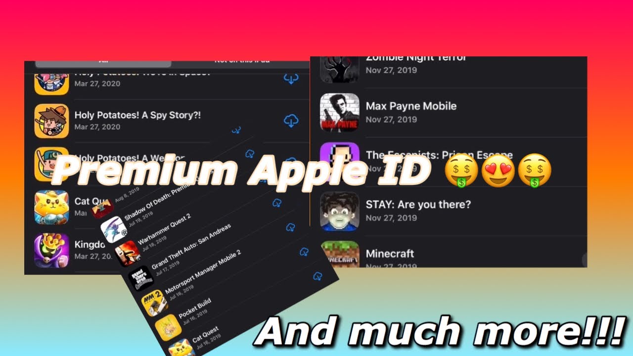 Premium Apple ID For Games! - YouTube
