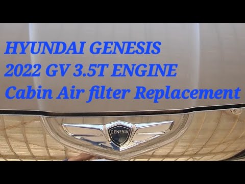 How to replace cabin filter of 2022 Hyundai Genesis GV80 3.5T Engine. - YouTube