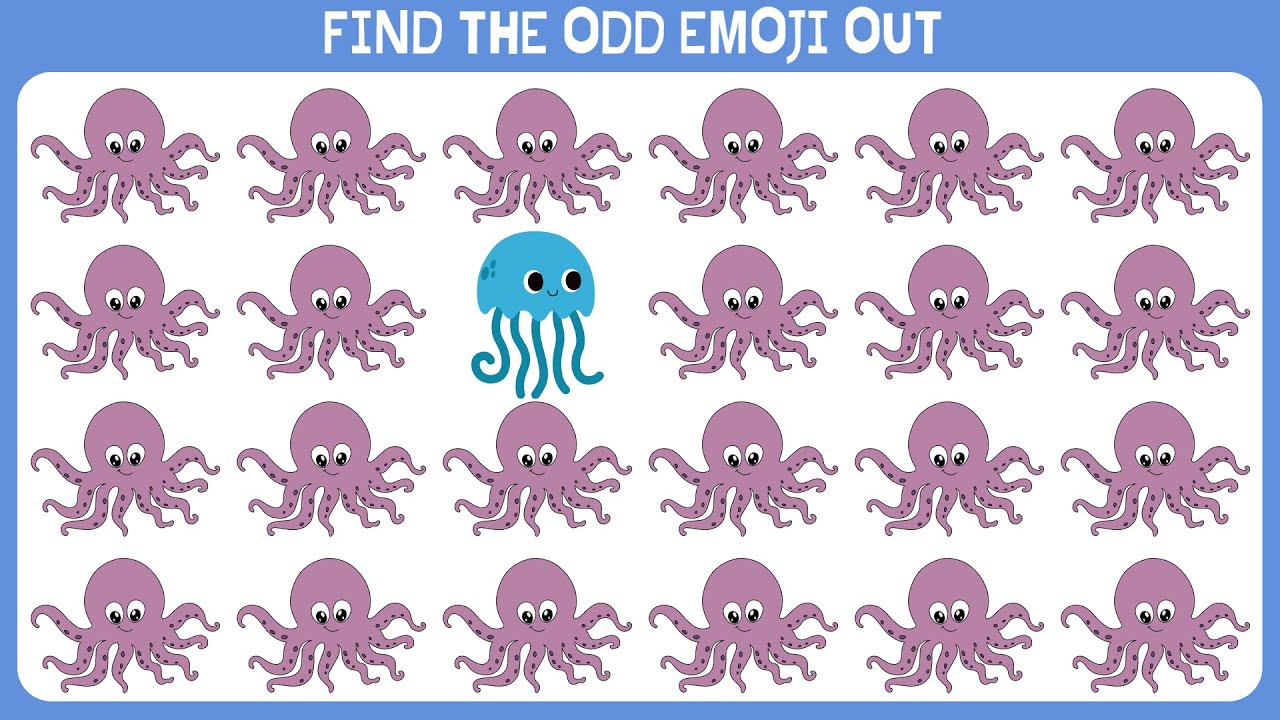 odd one out game challenge | Find the Odd Emoji Out in 15 Seconds ...