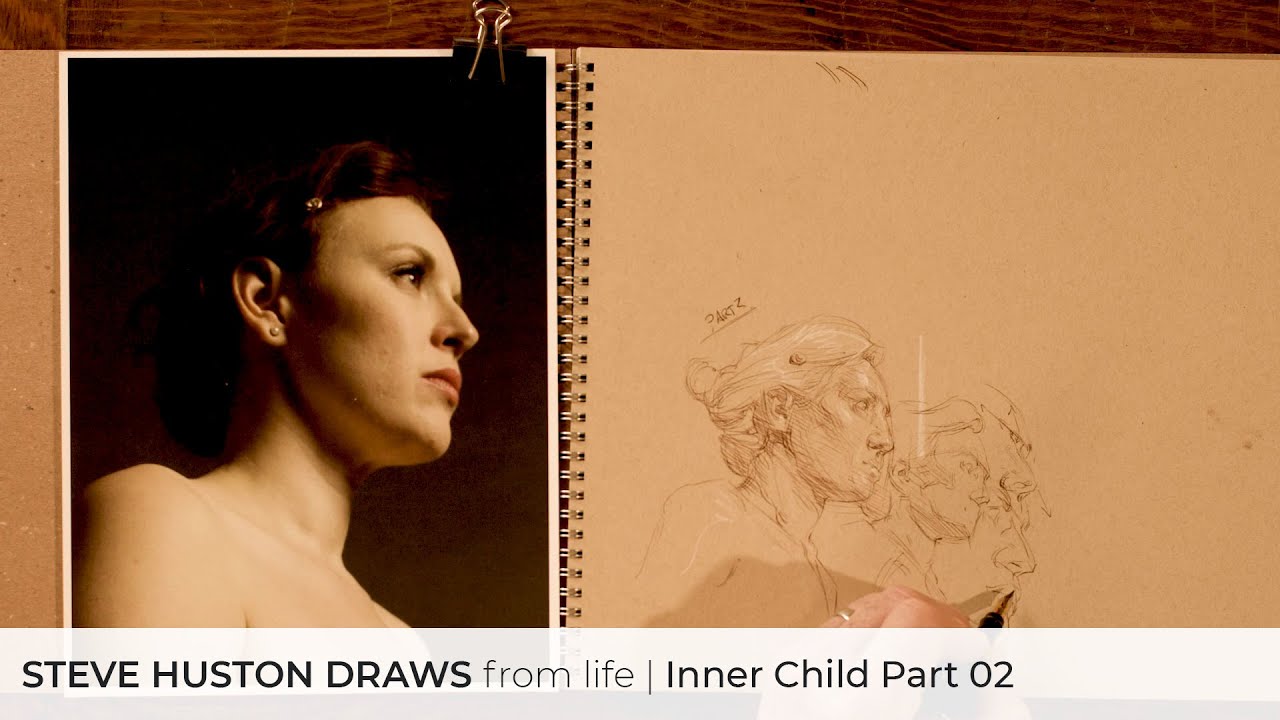 Pen And Ink Portrait Drawing Process - Part 2 - YouTube