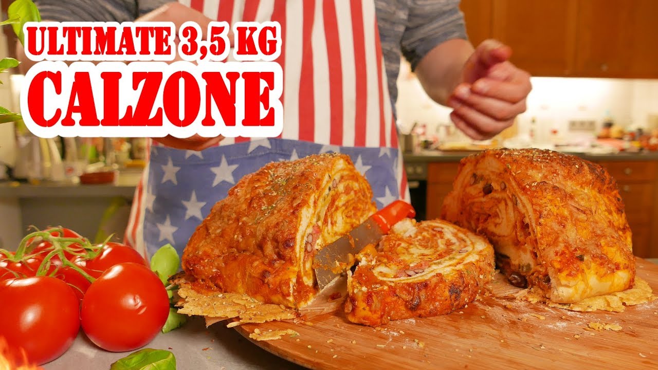 3,5 kg MEGA CALZONE - BBQ Grill Rezept Video - Die Grillshow 262 - YouTube