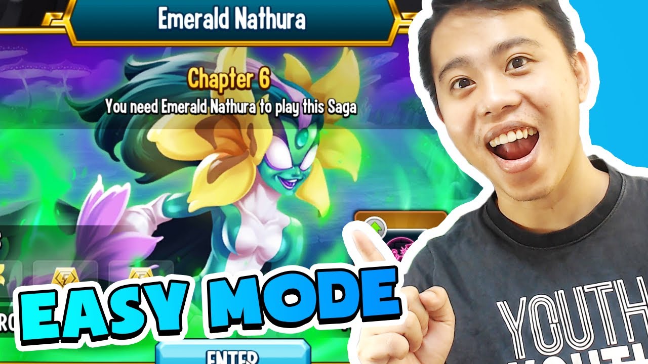 Monster Legends | Fight in Era saga | Emerald nathura | easy mode - YouTube