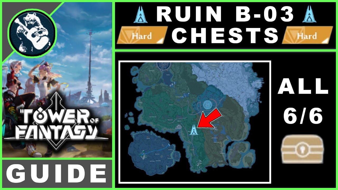 All 6 Chest Locations in Ruin B 03 Hard Mode | Banges | Tower of ...