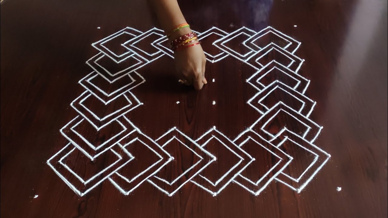 (8×8) dots Rangoli degins for festival - YouTube