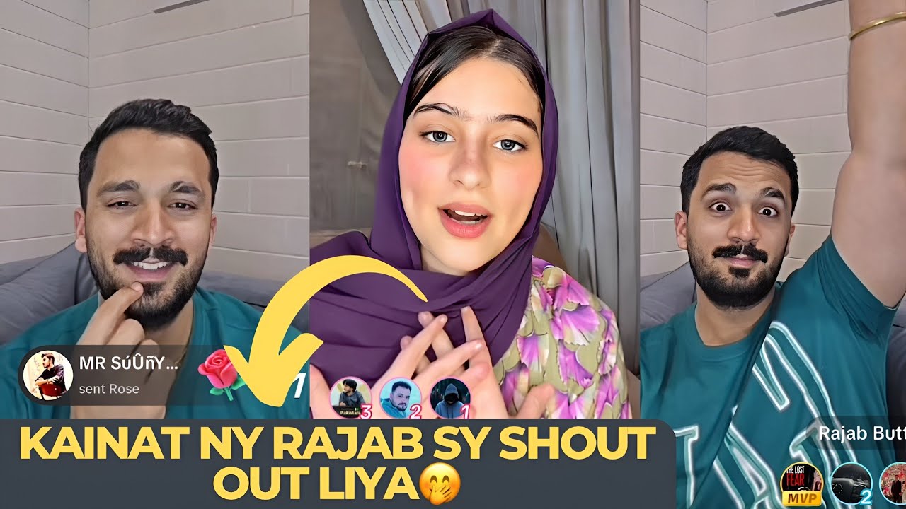 Kainat NY Rajab butt SY Shout out liya🤭|| Rajab Butt Live Match with Kainat Qureshi || 10 March ...