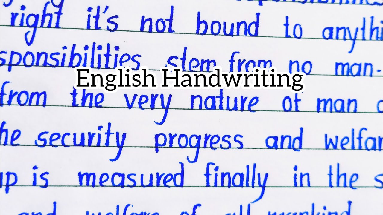 English Handwriting//Handwriting - YouTube