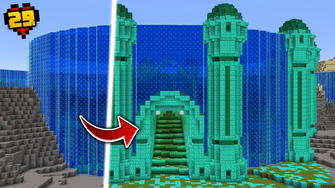 I Transformed the Ocean Monument into a GIANT Aquarium in Minecraft ...