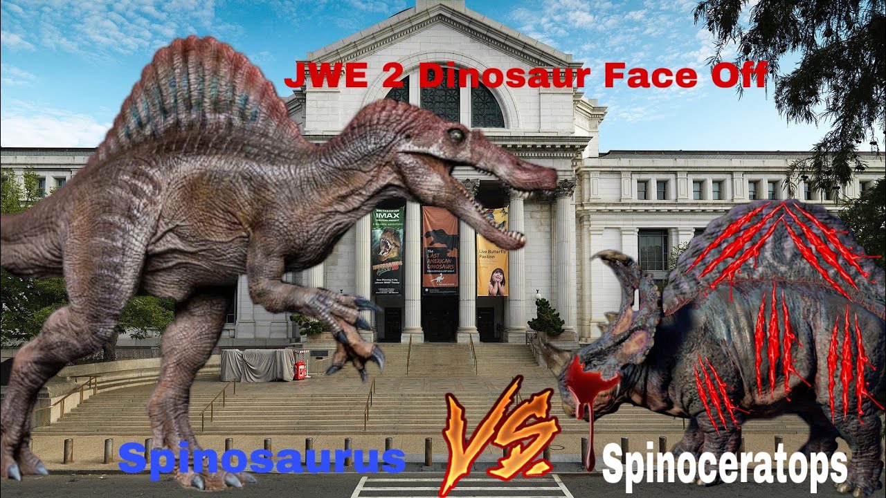 JWE 2 Dinosaur Face Off Spinosaurus vs Spinoceratops 2024 - YouTube