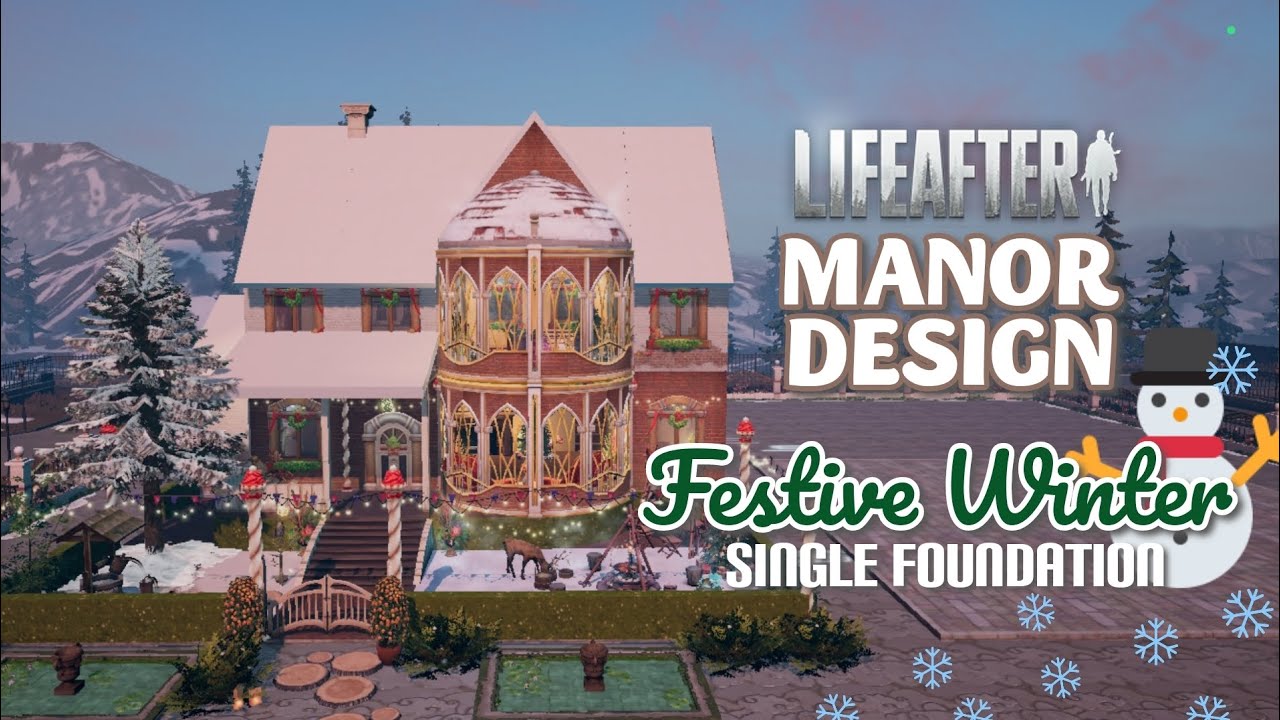 LifeAfter | Manor Design - Festive Winter 🎄| Single Manor | How To ...