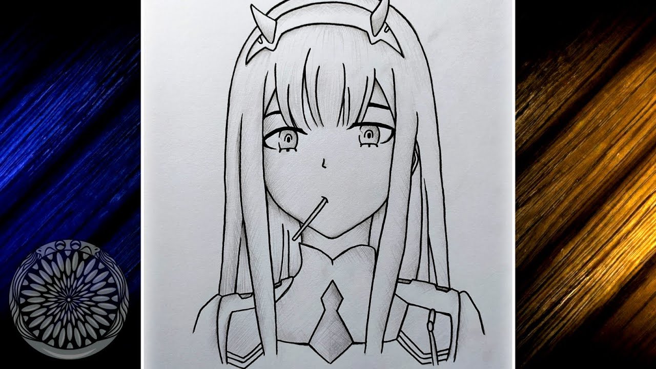 HOW TO DRAW ZERO TWO ANIME GIRL | PENCIL SKETCH DRAWING EASY - YouTube