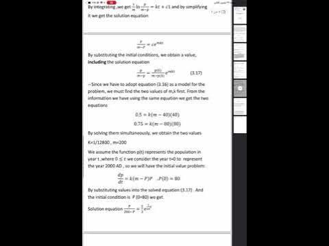 Population Growth Logical equation - YouTube