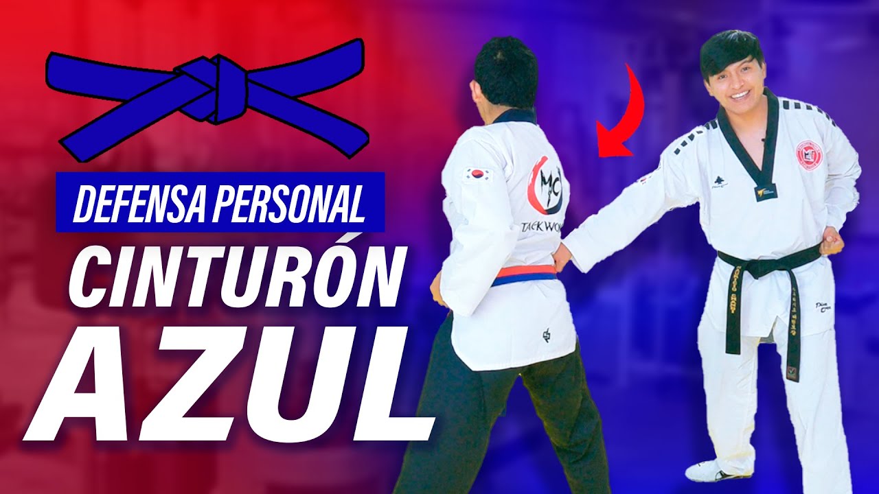 DEFENSA PERSONAL 👊 | Cinturón AZUL (Taekwondo Tutorial) - YouTube