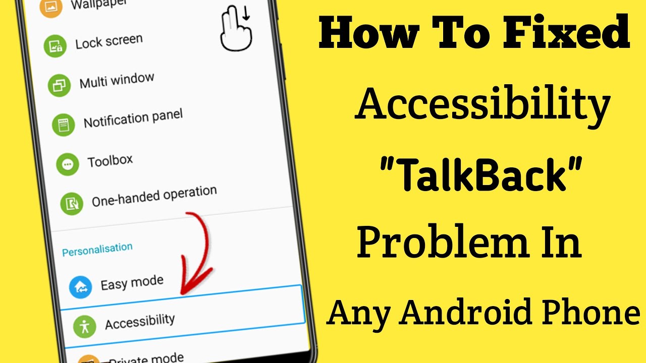How To Fix "Talk Back" Double Tap To Activate Problem In Android Phone ...