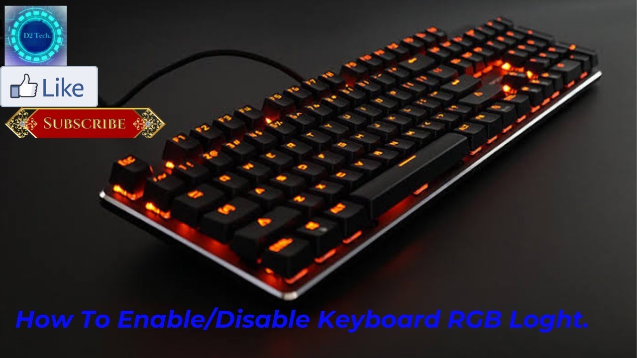 How To Enable/Disable Keyboard RGB Loght. - YouTube