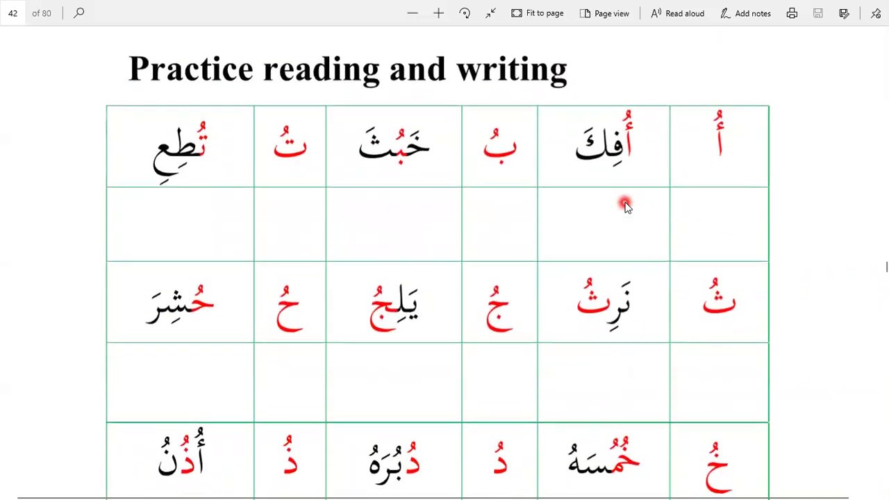 Reading Quran 16/31 - Fath'a, Kasrah, Dummah - YouTube
