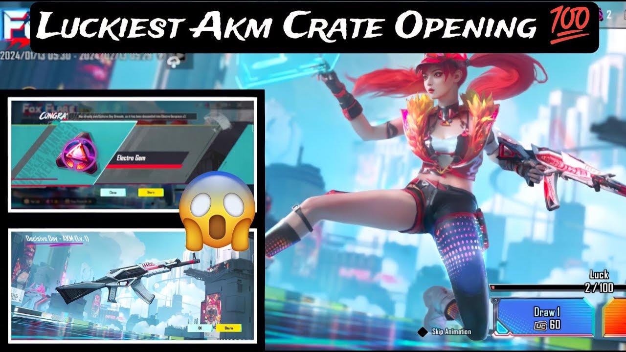 AKM FOX FLARE CRATE OPENING || Luckiest Akm Crate Opening 💯🇮🇳 - YouTube