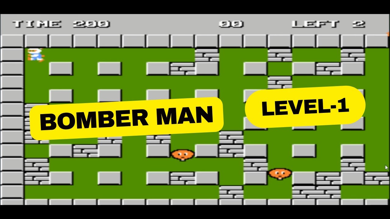 "Bomberman Level 1 Gameplay: Classic Explosive Fun!" - YouTube