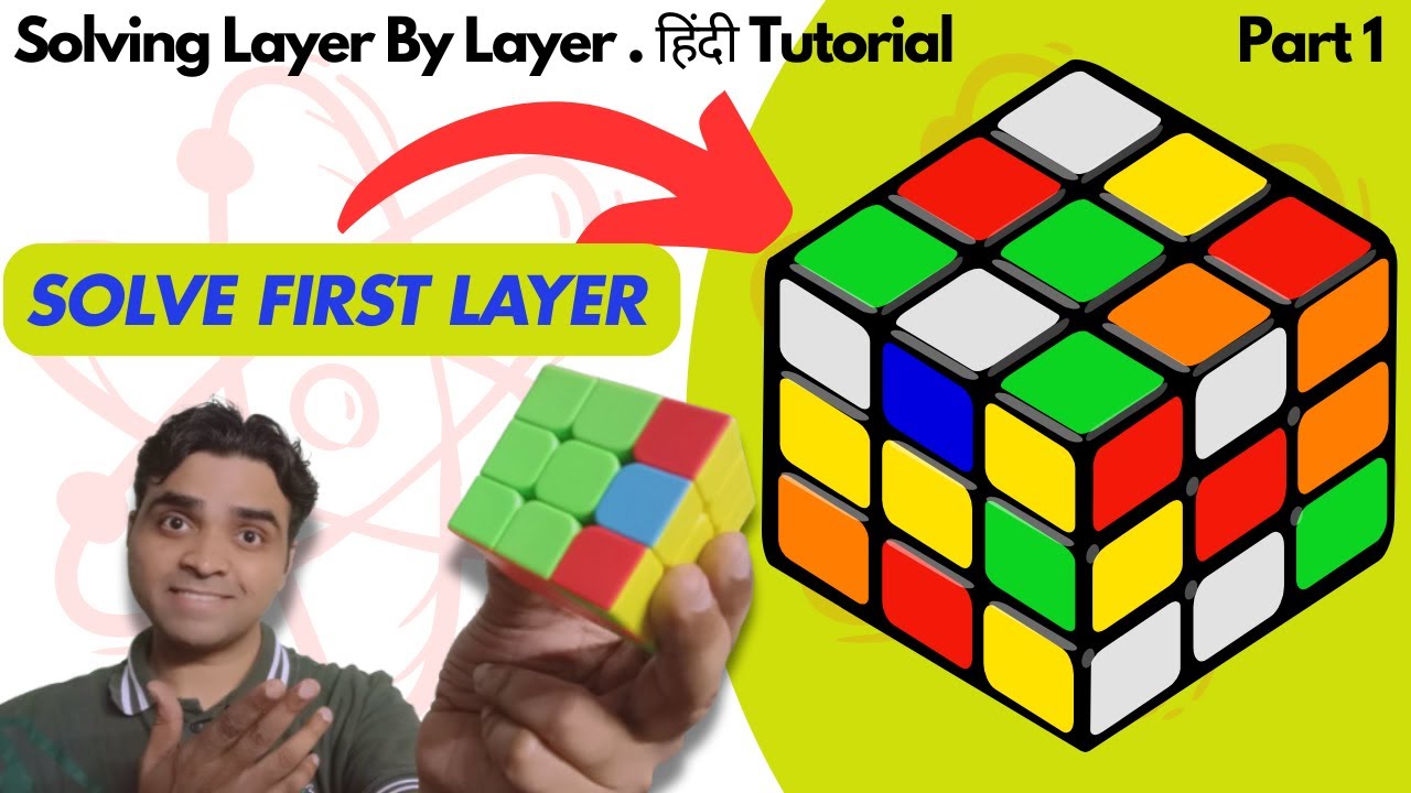 How to Solve Rubik Cube First Layer . Hindi Tutorial. Kaise Solve Kare Rubik Cube Ko . Rubik's ...