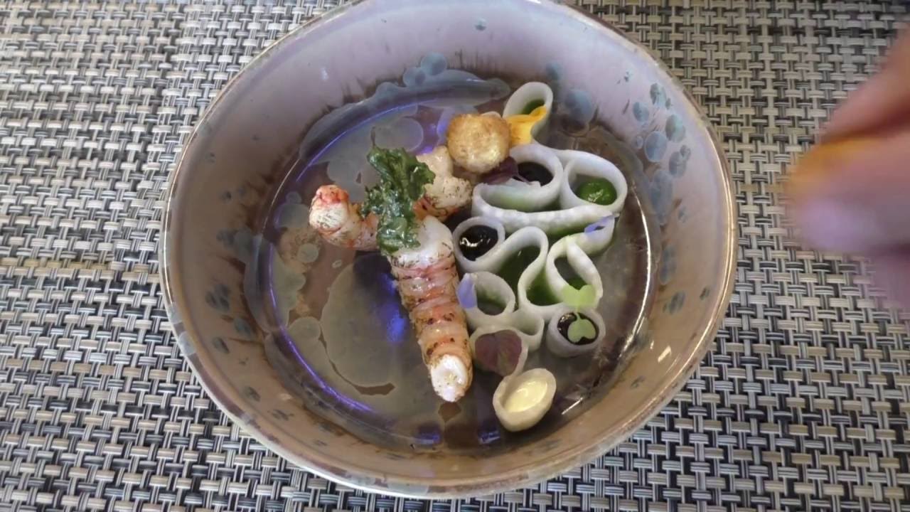 Neuner prepares a prawn dish at the Michelin star restaurant Ocean in ...