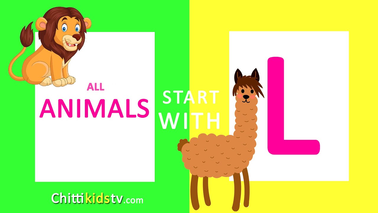 L letter animal names for toddlers (2019) - YouTube