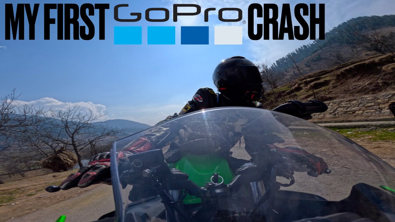 My First GoPro Crash on Kawasaki Ninja 400 - YouTube