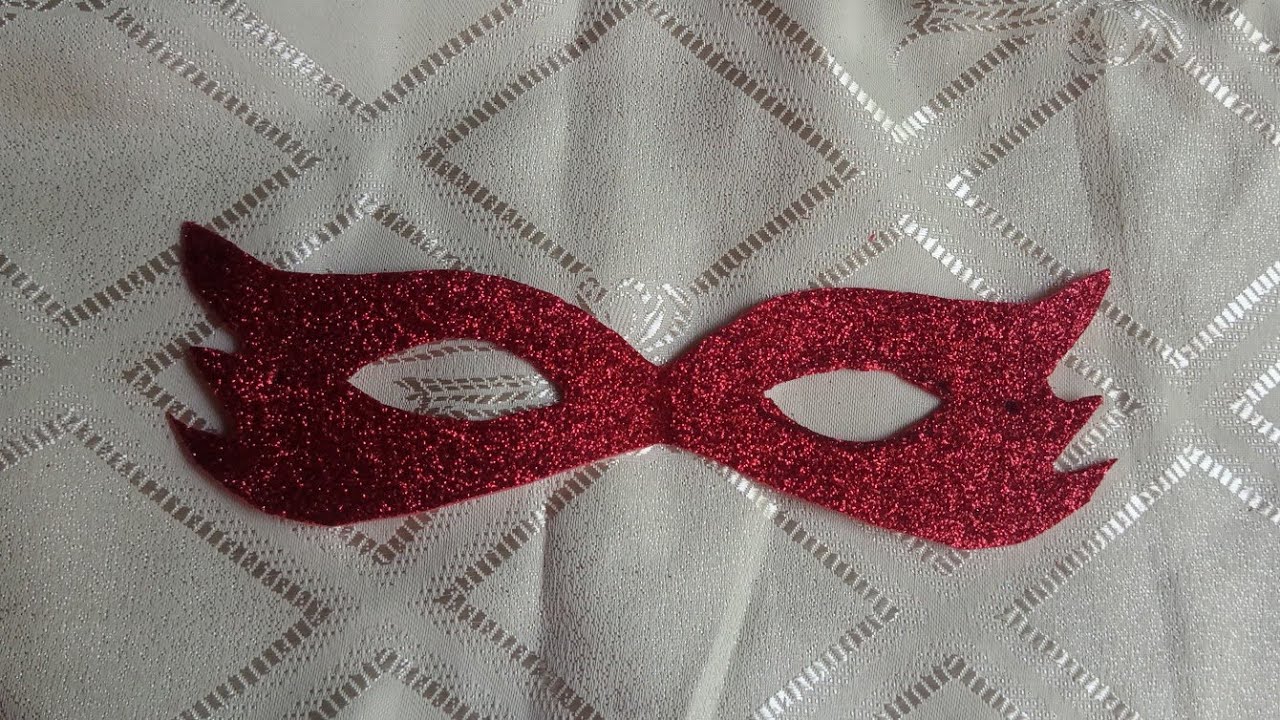 Glitter paper mask || Glitter foam sheet mask || easy mask - YouTube
