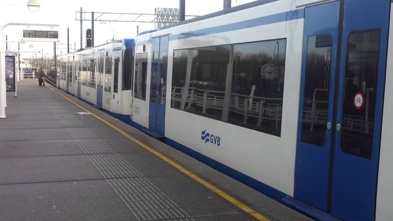 GVB Amsterdam M4 Metro 50 vanuit Station Zuid naar Gein - YouTube
