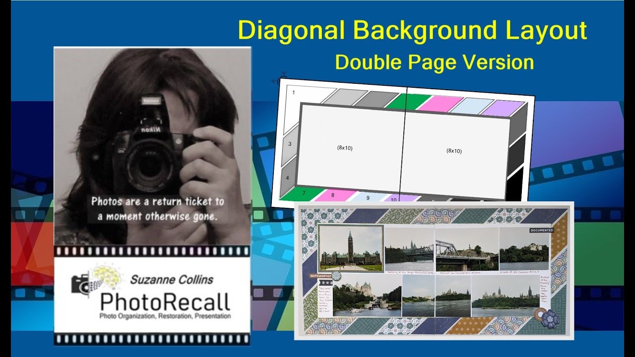 Double Page Diagonal Background Layout - YouTube