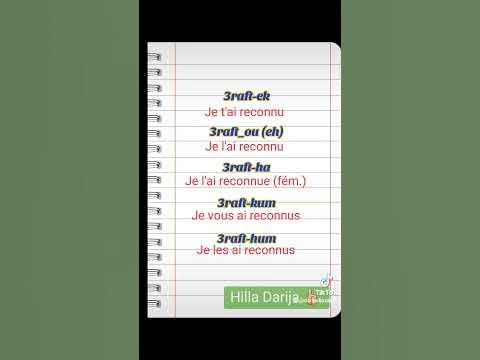 verbe en Darija - YouTube