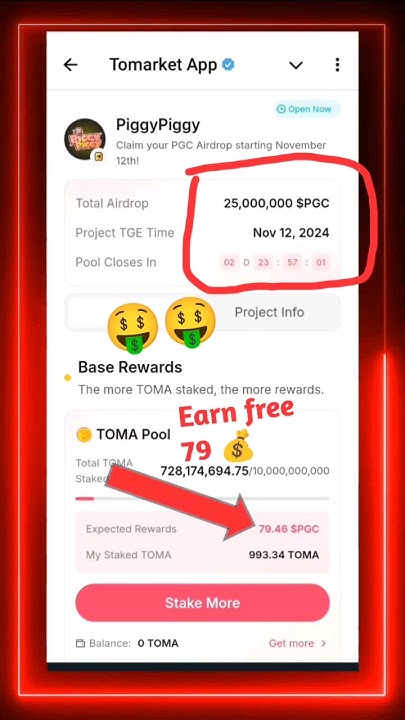 Tomarket stake and earn pgc l tomarket stake and earn piggypiggy l tomarket listing - YouTube
