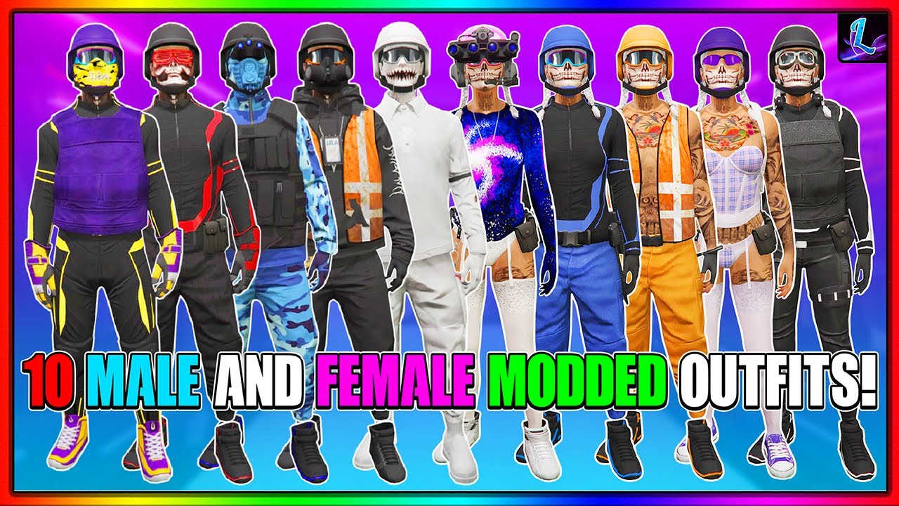HOW TO GET 10 GTA 5 MODDED OUTFITS ALL IN 1 VIDEO! GTA Online Male ...