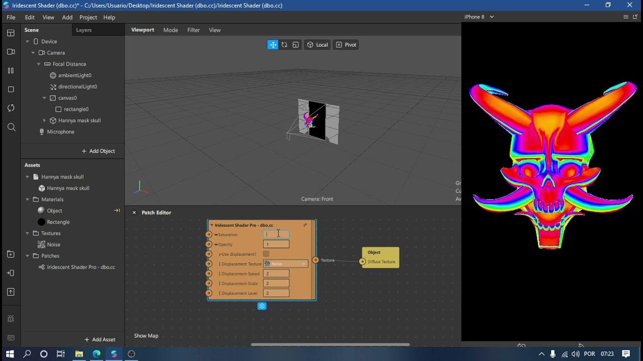 Spark AR - Iridescent Shader - YouTube